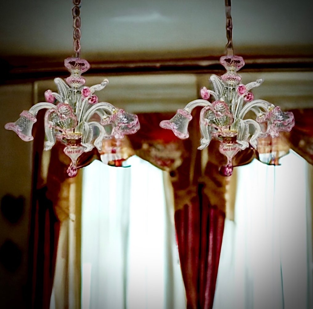 Lavai (VE) - Lustre (2) - Cristal, Murano - Catawiki