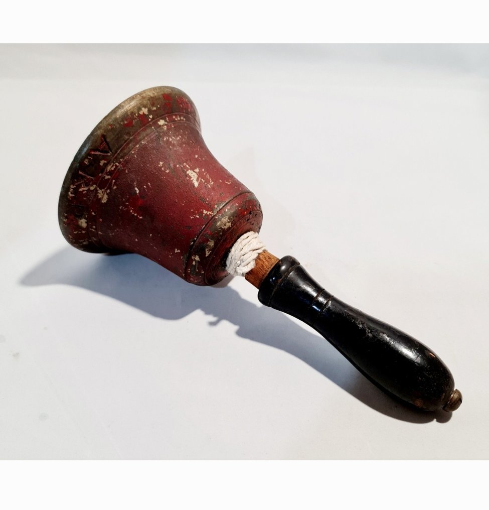 ARP WW2 Antique Hand Bell - Teaching materials - Wood, Brass - 1920 ...