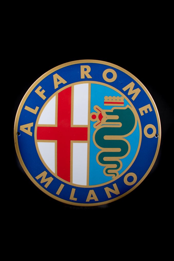 Sign - Alfa Romeo - Alfa Romeo 300mm; enamel sign - Catawiki