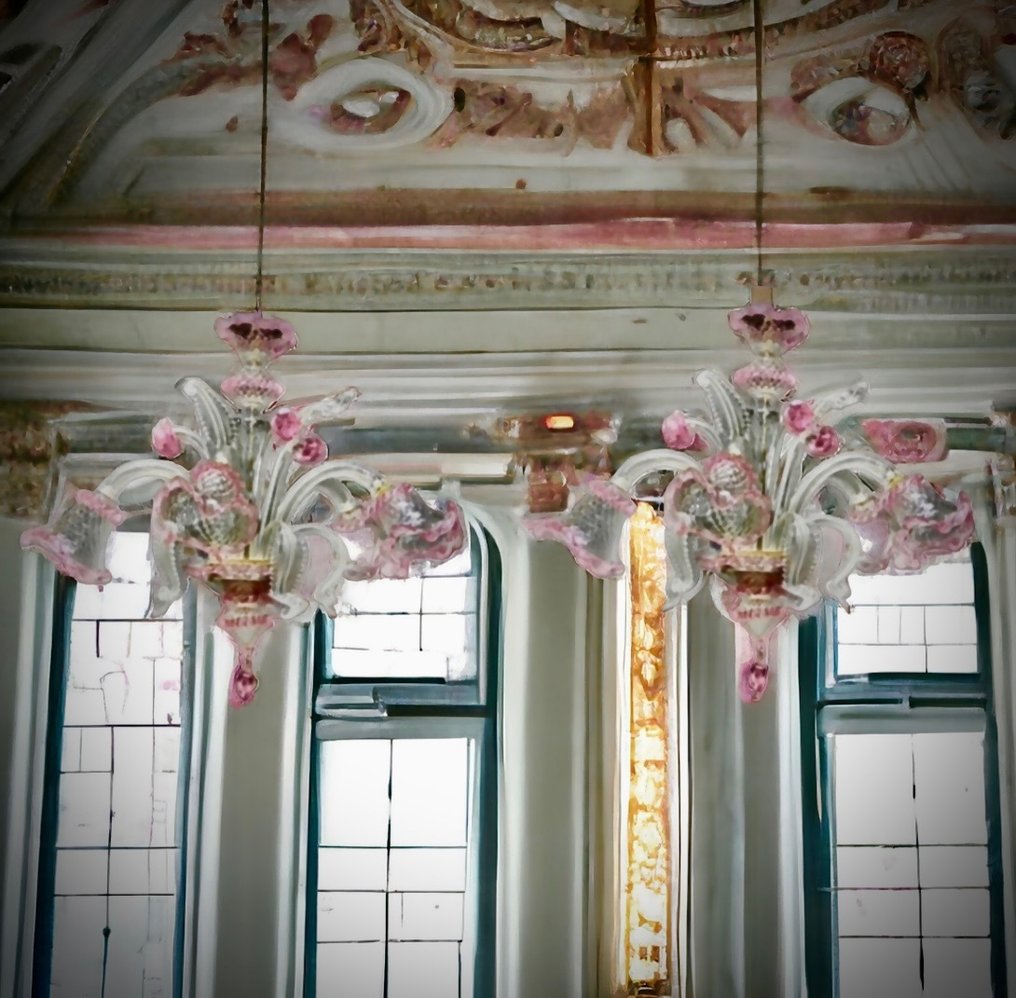 Lavai (VE) - Lustre (2) - Cristal, Murano - Catawiki