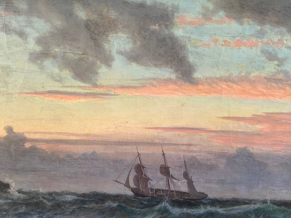 Charles Parsons Knight (1829-1897), Attributed to - Weathering the land ...