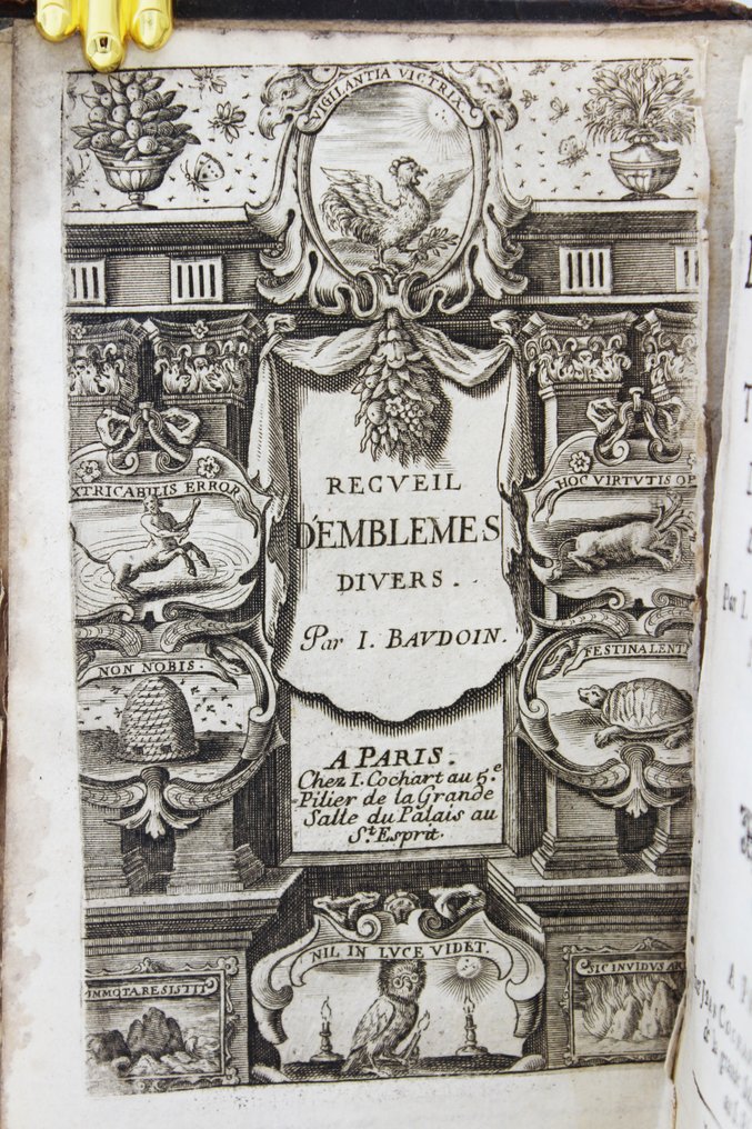I. Baudouin - Recueil d'Emblêmes, ou Tableaux des Sciences & des Vertus ...