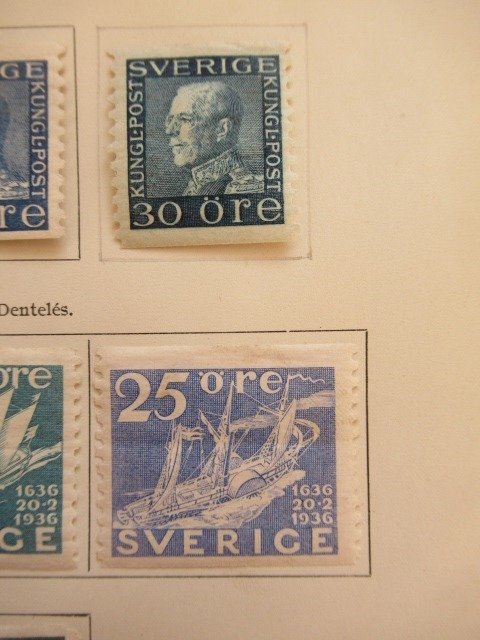 Sweden 1936/1938 - Superb complete set of stamps - Yvert n°235/256 ...