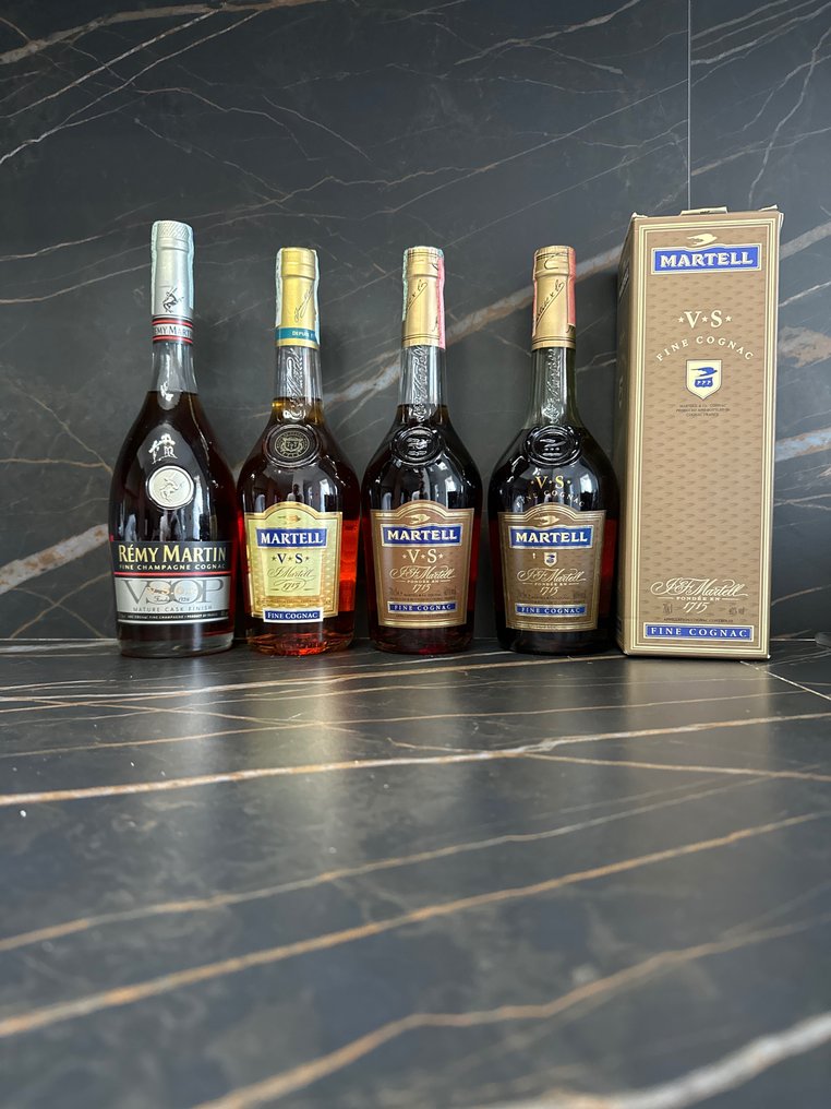 Martell, Rémy Martin - VSOP & VS Cognac - b. 2000s, Década de 1990, 2014 - 70 cl - 4 botellas ...