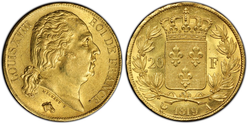 France. Louis XVIII (1814-1824). 20 Francs 1819-A, Paris - Catawiki