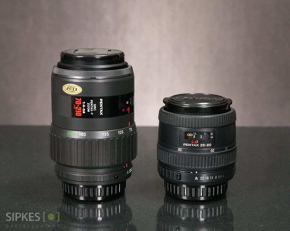 Pentax AF Pentax-A 35-80mm F4-5.6 SMC + AF Pentax-F Zoom 70-210mm F4-5. ...