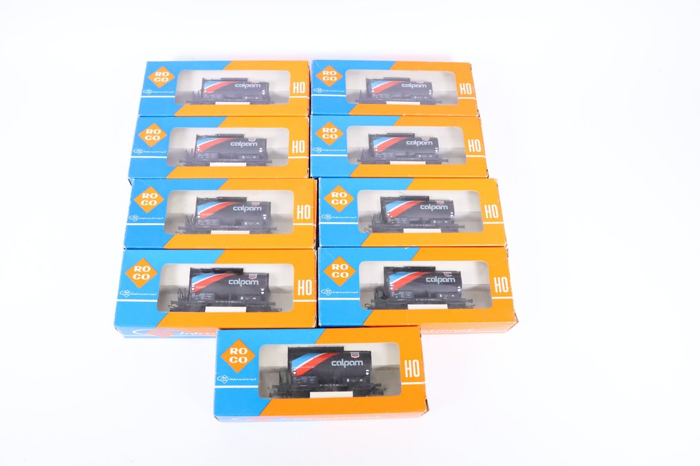 Roco H0 - 4336 C - Model train freight carriage (9) - 9 Calpam tank ...