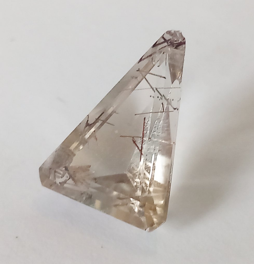 No Reserve, con Rutilo bruno-rossastro Quarzo rutilato, - 10.88 ct ...