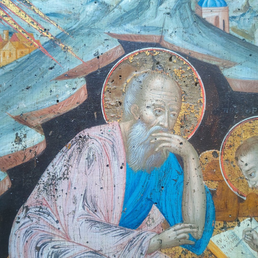 Icon - Saint John the Theologian and Saint Prochorus - Wood - Catawiki