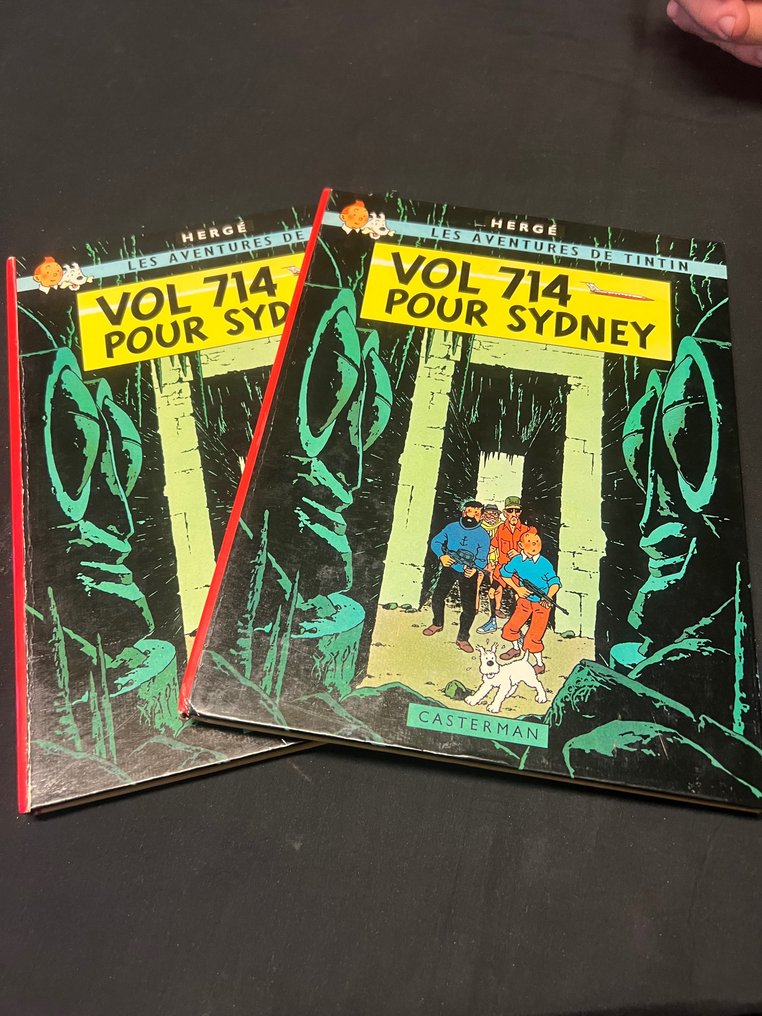 Tintin T22 - Vol 714 pour Sydney (B37) - 1er + 2ème Tirage - 2x C - 2 ...