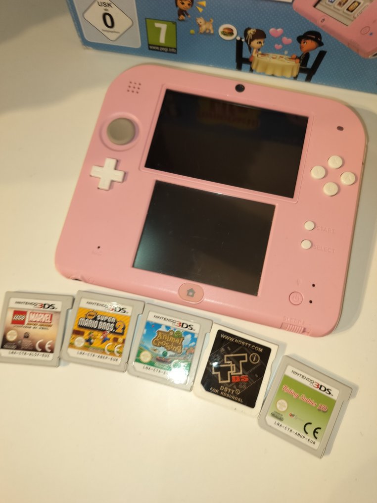 Nintendo - Pink Nintendo 2ds Tomodachi life edition with games and ...