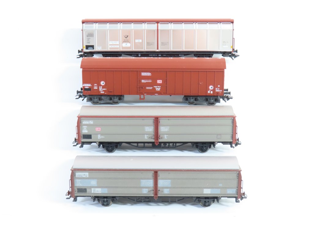 Märklin H0 - o.a. 47462/48018 - Model train freight carriage (4) - 4x 2 ...