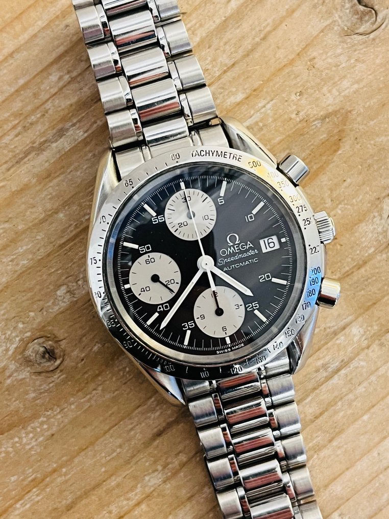 Omega - Speedmaster / black panda dial / chronographe / automatic - Ref ...