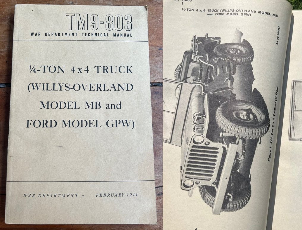 Verenigde Staten van Amerika - Unique Willys Jeep Mechanic Handbook - For Model MB / Ford Model ...