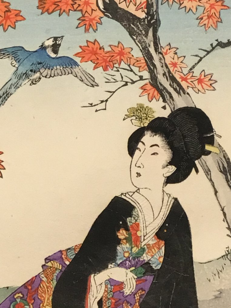 Uit de serie "Jūnitoe" 十二単 (Twelve-layered Ceremonial Kimono) - 1906 (Meiji 39) - Toyohara Yoshu ...