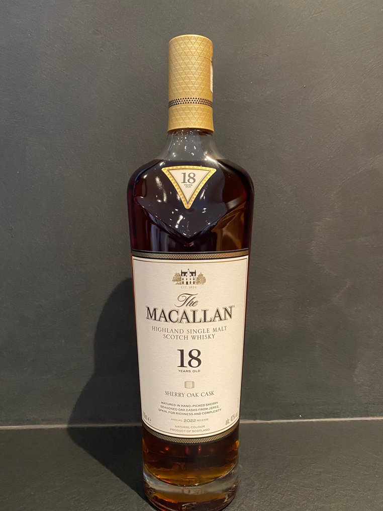 Macallan 18 years old - Sherry Oak Cask 2022 Release - Original bottling - 700ml - Catawiki