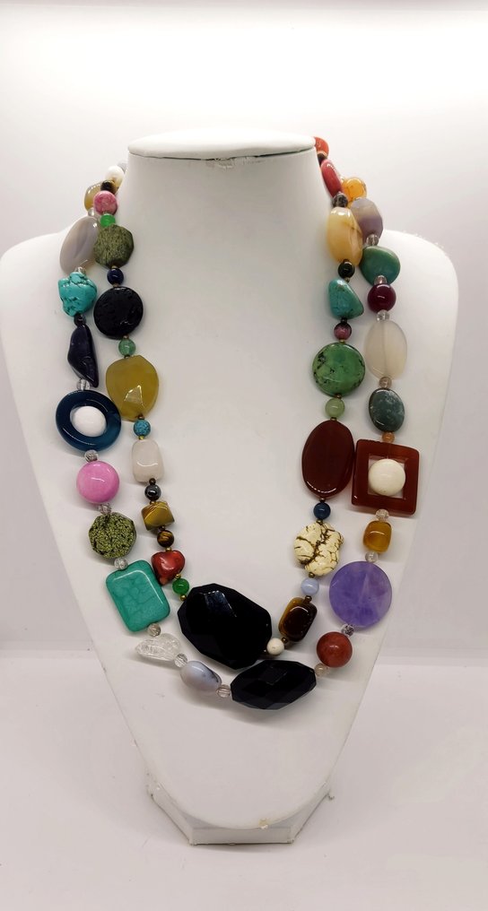 Biwa pearl, precious stones - Necklace - Catawiki Biwa pearl, precious stones - Necklace - Catawiki
