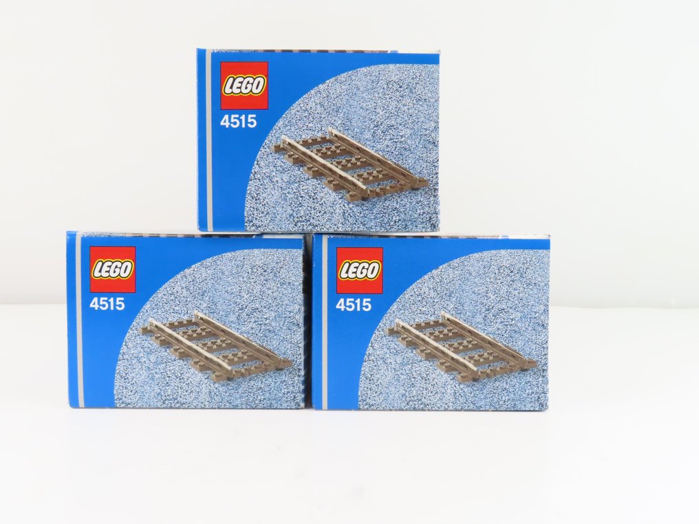 Lego - City - 4515 - 3 dozen met 8 halve stukken rechte rails ...