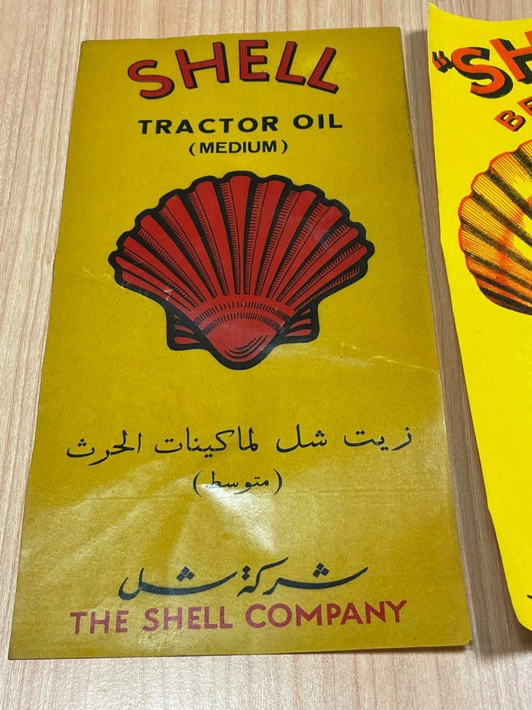 Shell - 3 Large Original Shell Benzine Labels 1930s - Jaren 1930 - Catawiki