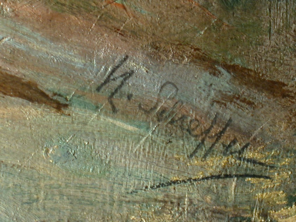 Robert Scheffer (1859-1934) - Landweg im Vorgebirge - Abenddämmerung ...