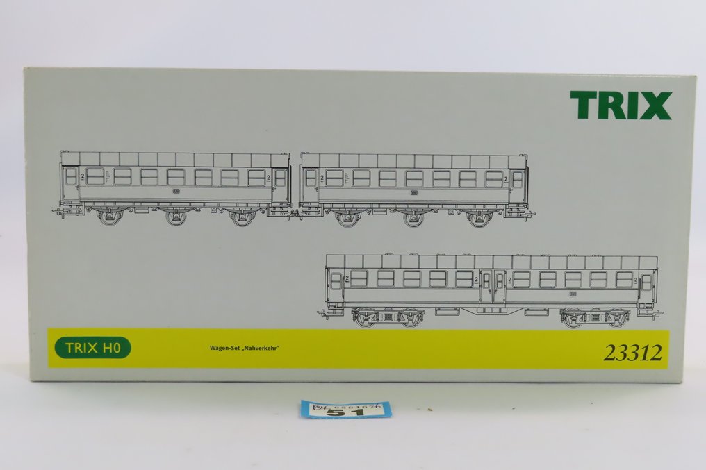 Trix H0 - 23312 - Modeltrein personenwagonset (1) - 3-delige personen ...