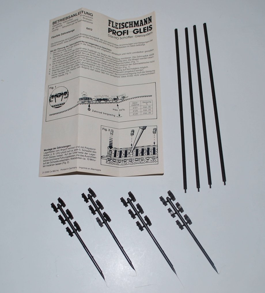 Fleischmann H0 - 6412 - Model train attachment (4) - Flexible rack ...