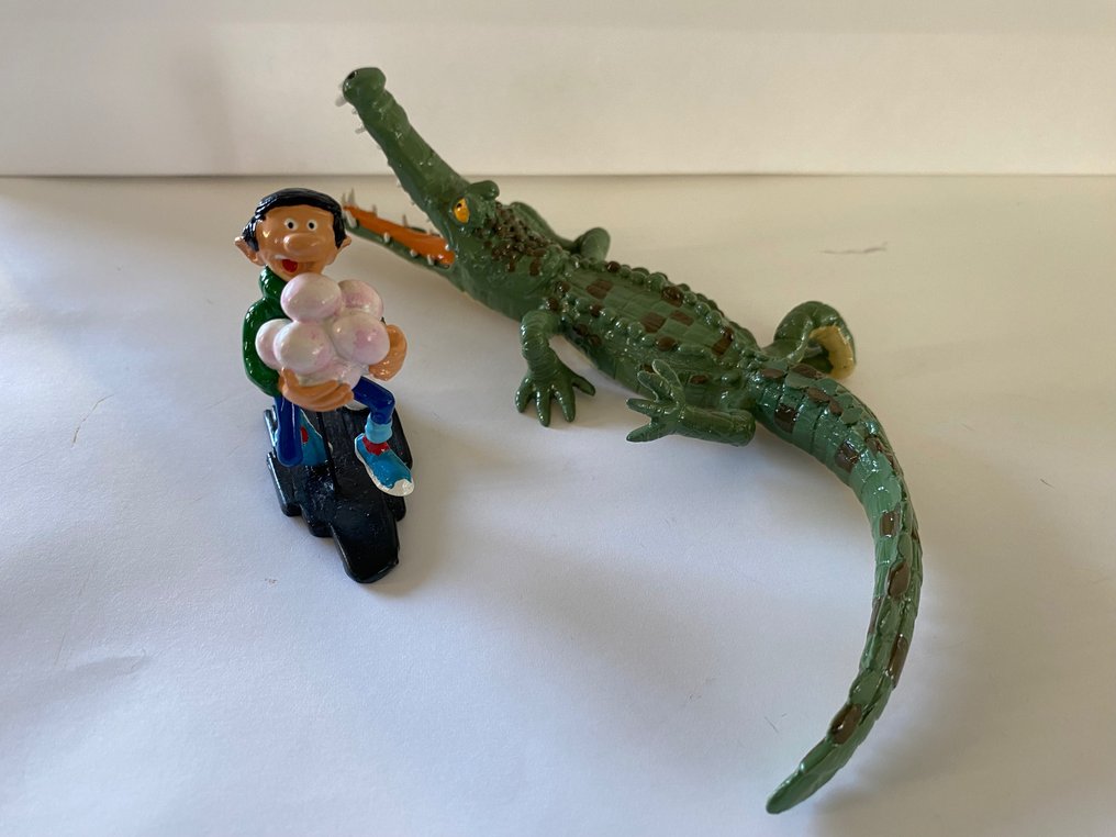 Figurine miniature - Pixi 4742 - Gaston/Guust Flater met krokodil en ...