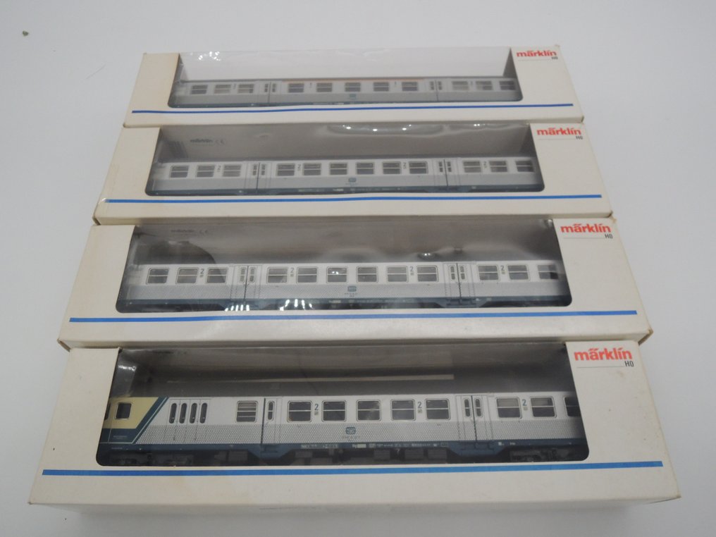 Märklin H0 - 4255/4256/4257 - Model train passenger carriage (4) - 4 Silberlinge carriages ...