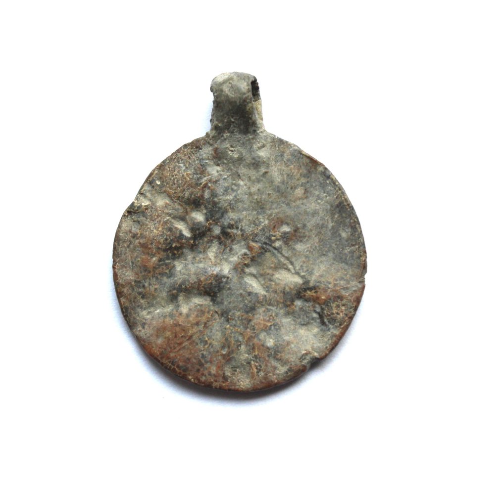 Medieval, Crusaders Era Lead Templar Crucifix Disc-Pendant - Catawiki