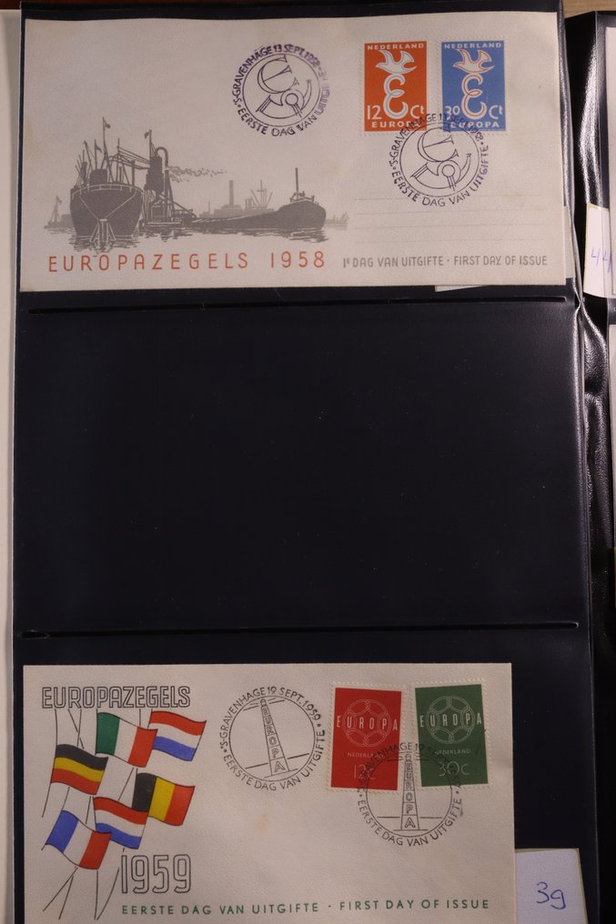 Nederland 1958/2012 - Gevorderde collectie FDC's in 5 PSIII FDC albums - Tussen NVPH E35 en E663 ...