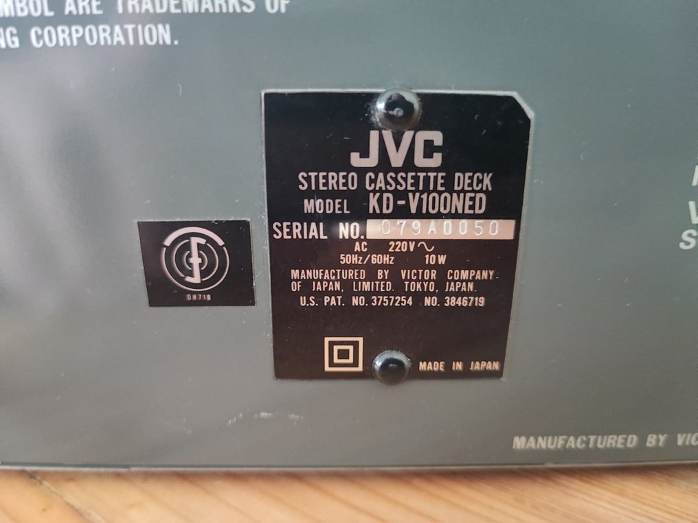 Jvc Kd V100 Stereo Cassette Deck Lecteur Enregistreur De Cassettes