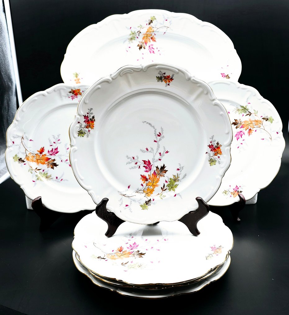 Bavaria Bareuther - Speiseservice für 6 Personen (7) - .999 (24 kt) Gold, Porzellan - Catawiki