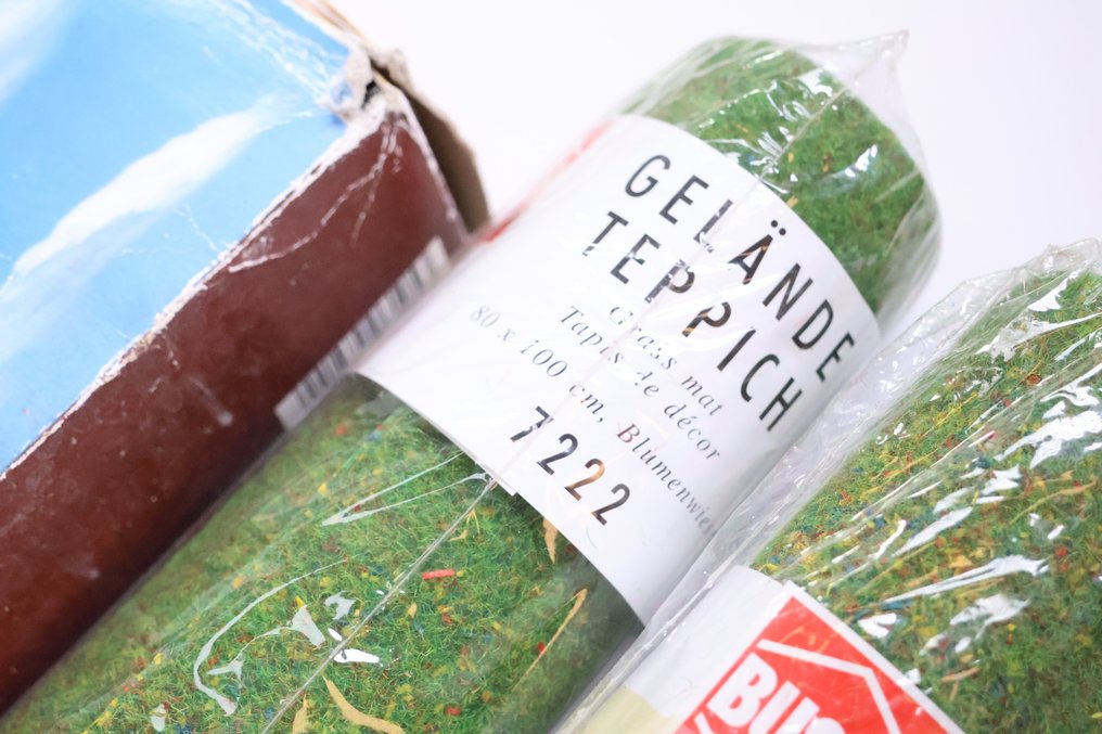 Busch, Faller, Vollmer H0 - 7222/6105/513/514 - Model train scenery (6) - Package with 4 ...