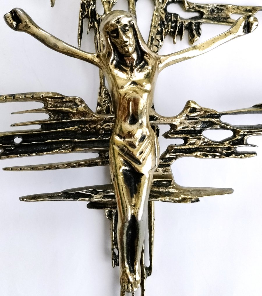Salvador Dalí (after) - Sculpture, Cristo de San Juan - 57 cm - Cast gilded bronze - 1970 - Catawiki