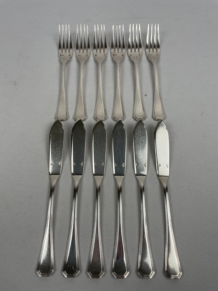 Cutlery set - Christofle Paris - Fish cutlery for 6 people / 12 pieces ...