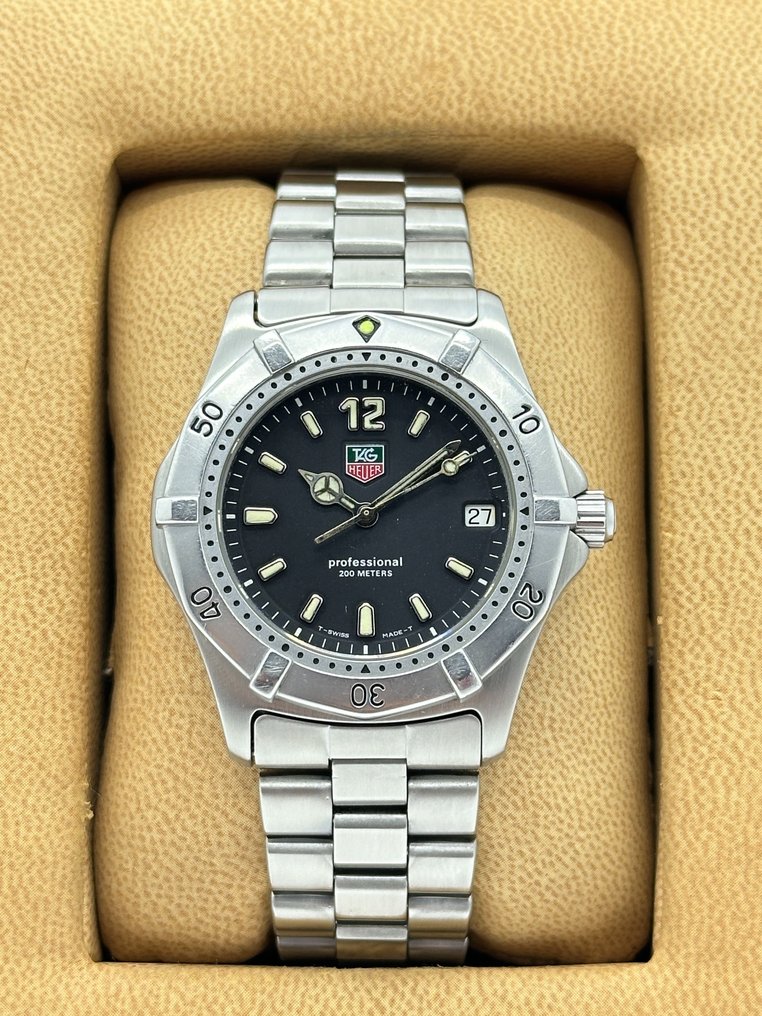 TAG Heuer - TAG Heuer - 2000 Series Professional 200m (Black Dial) - WK1110 ''NO RESERVE PRICE ...