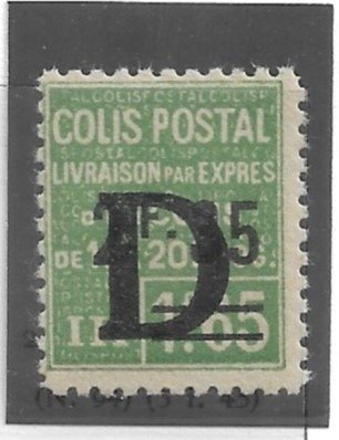 France 1938 - Timbres colis postaux - 2,35 f sur 1,65 vert de 1928/33 ...