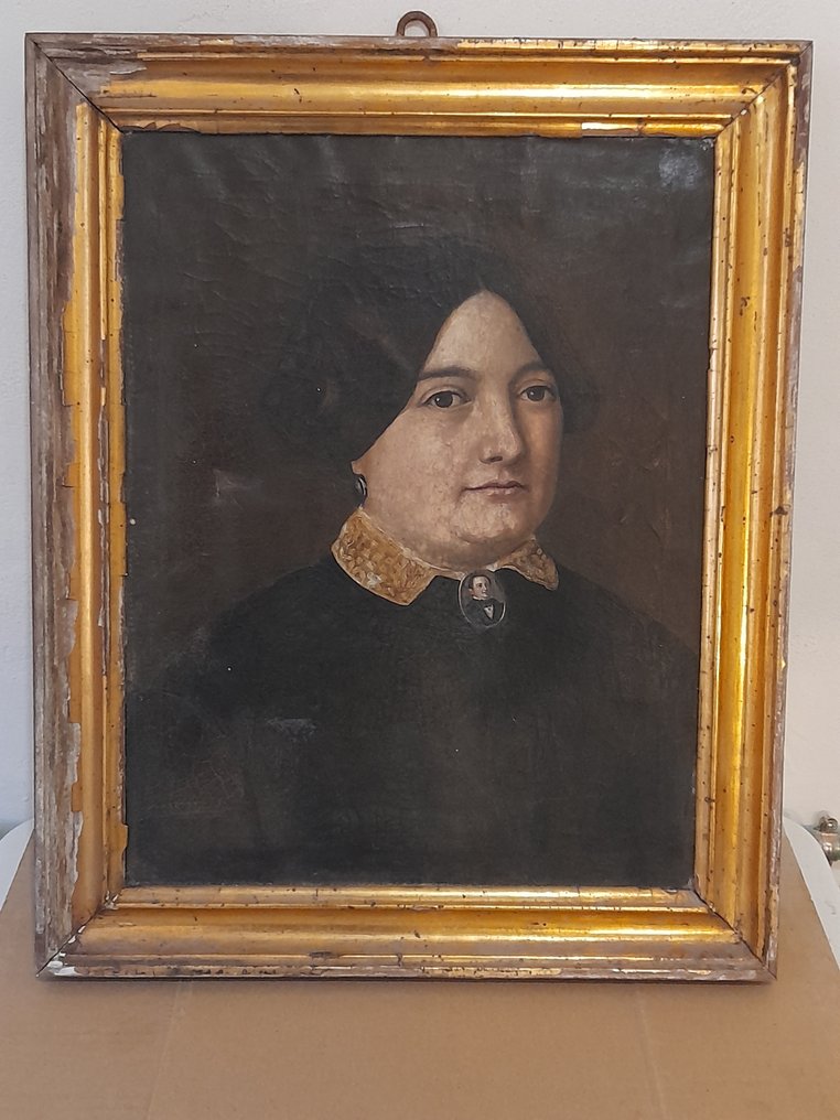 Escuela Española (XIX) - Retrato mujer - Catawiki