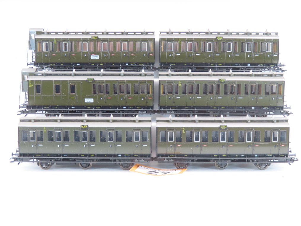 Märklin H0 - 4307/4309/4308 - Modeltrein personenwagen (3) - 3x 2 ...