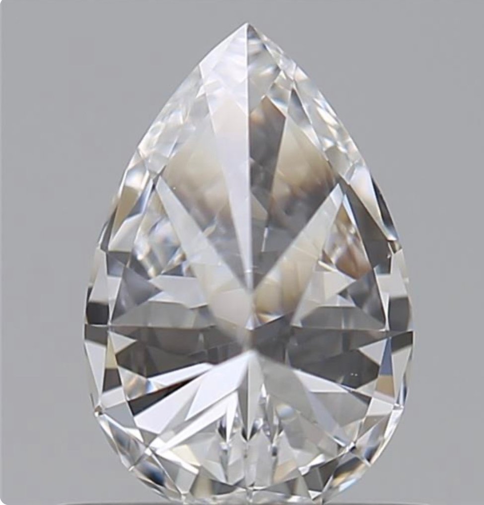 Diamond - 0.50 ct - Brilliant, Pear - D (colourless) - VVS2 - Catawiki