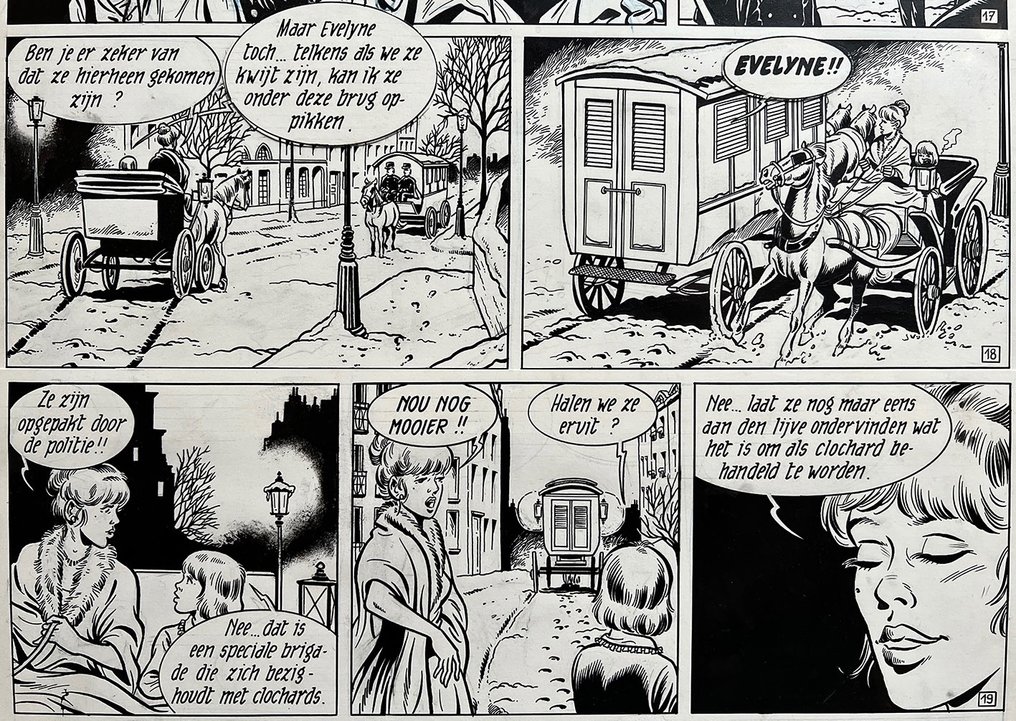 Van Riet, Ron - 1 Original page - Robert en Bertrand - Vogelvrij - 1987 ...