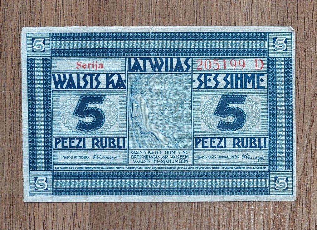 Latvia. - 5 Rublis ND (1919) - Pick 3c - Catawiki