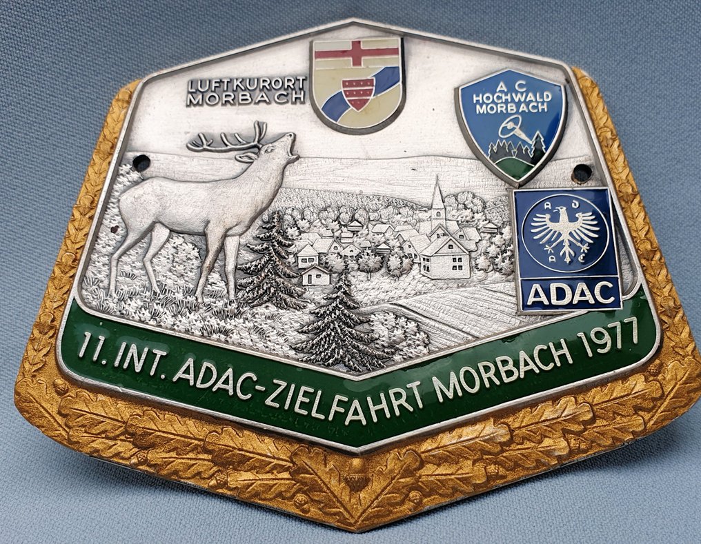 Badge - ADAC Grille Badge - 11. Int. Zielfahrt - Morbach 1977 - Germany ...