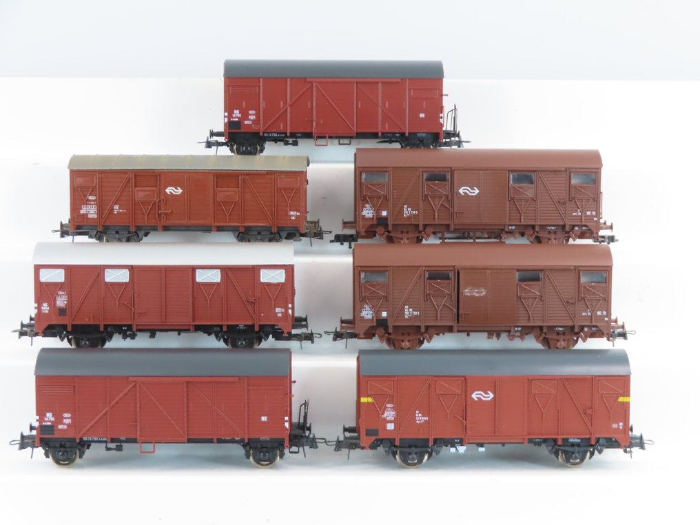 Roco H0 - 46975/46835/46046/46258/47519 - Model train freight carriage ...