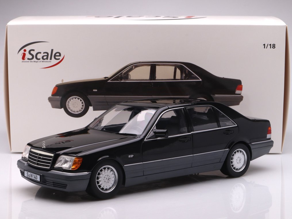 iScale 1:18 - 1 - Model car - Mercedes-Benz S500 (W140) - 1994-98, black - Sedan - Catawiki
