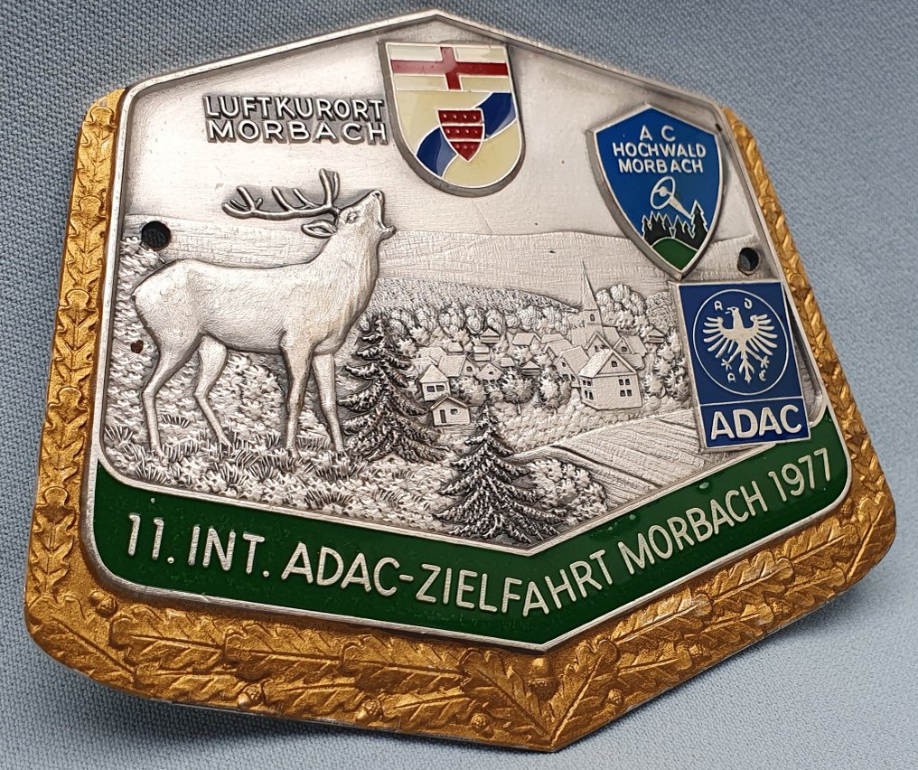 Badge - ADAC Grille Badge - 11. Int. Zielfahrt - Morbach 1977 - Germany ...