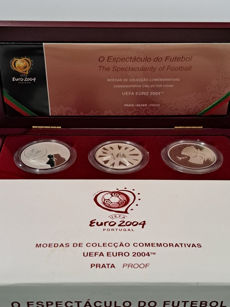 Portugal. 8 Euro 2004 "UEFA Euro 2004 " (3 moedas) Proof - Catawiki