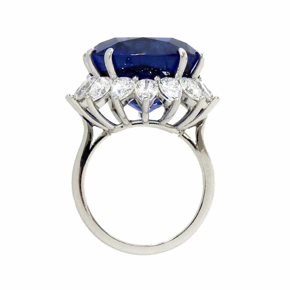 Tiffany - 800 Platină - Inel - 21.00 ct Tanzanite - Diamante - Catawiki
