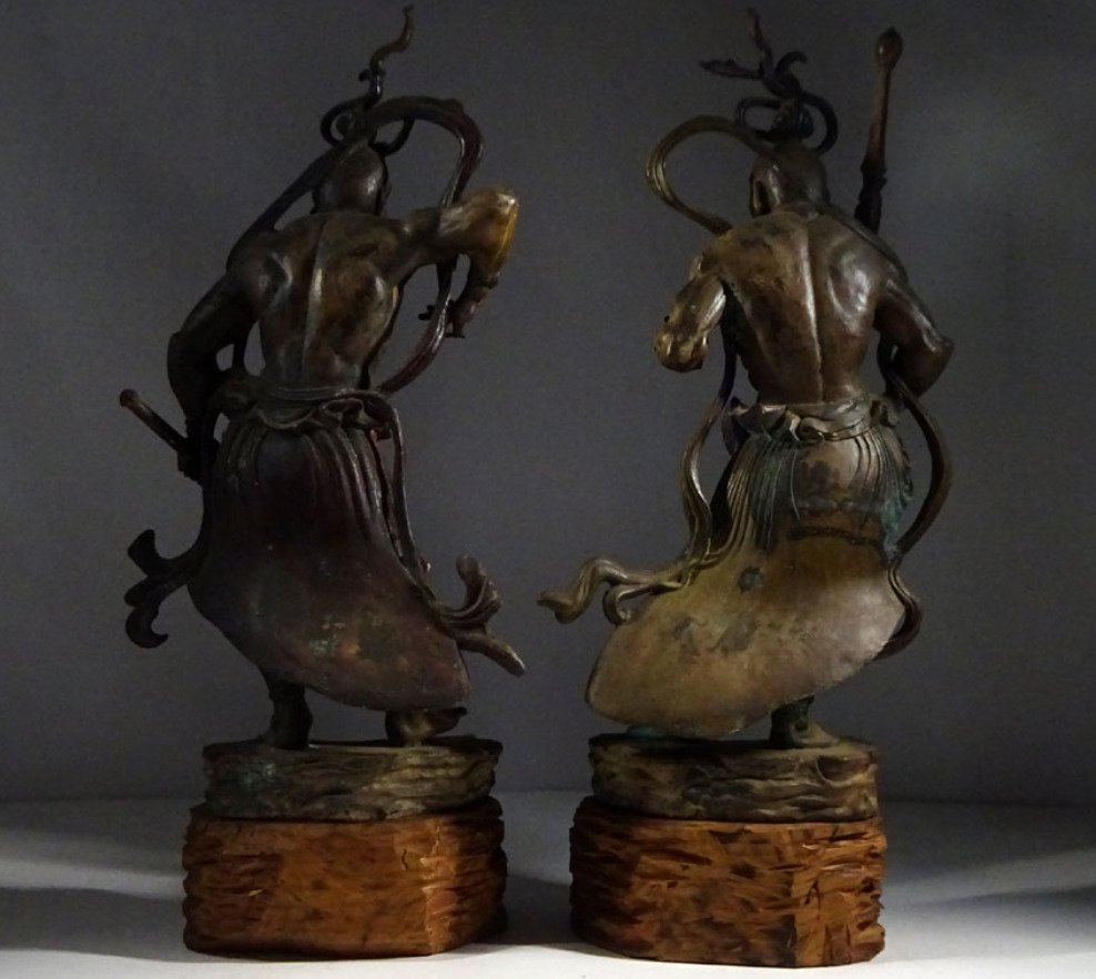Nio statue仁王像 and Kongorikishi statue金剛力士像 - Cuivre - Japon - Catawiki