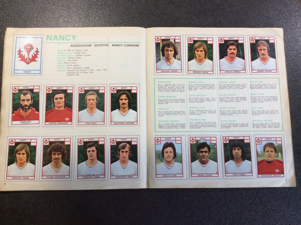 Panini - Football 76 Championnat de France Platini edition Complete ...